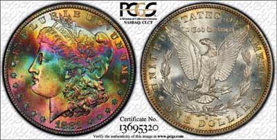 Patina on silver coin – Numista