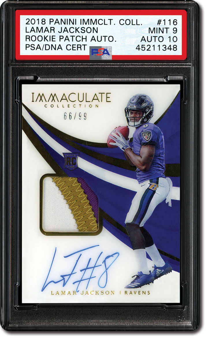 PSA Set Registry: Lamar Jackson - Plenty of Action on Jackson Rookie Cards